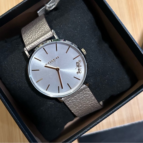 Coach | Accessories | Coach Perry Watch With 36mm Lighter Silver Tone ...